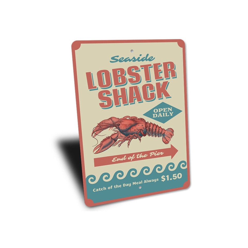 Lobster Shack Decor, Lobster Shack Sign, Lobster Lover Aluminum Metal ...