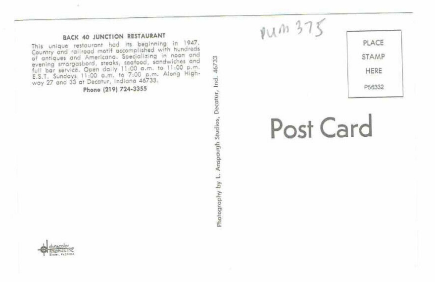 Back 40 Junction Decatur #Indiana Country Railroad Antiques Americana # ...