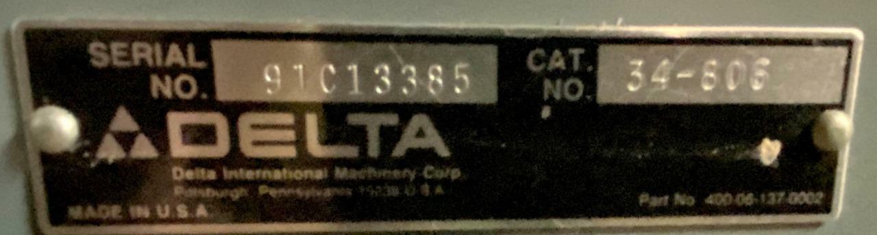 Delta 34-806 10" Unisaw Tilting Arbor Saw | eBay