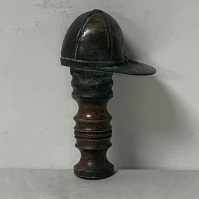 ANTIQUE BRONZE FIGURAL JOCKEY HAT WAX SEAL STAMP, MONOGRAMMED | eBay