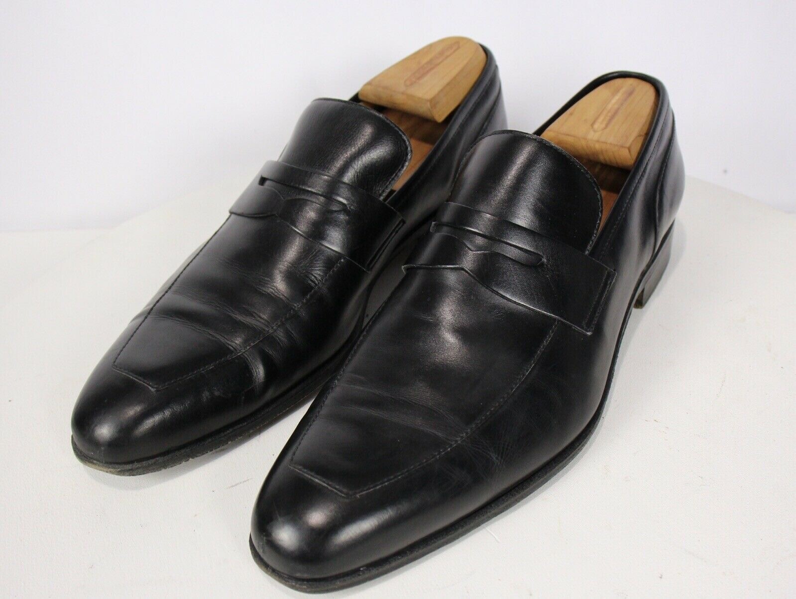 STEMAR Napoli Black Penny Loafer Dress Shoes 9.5M Mor… - Gem