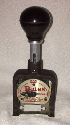 VTG Bates Multiple Movement Numbering Machine, Six Wheels, Re-Inkable ...