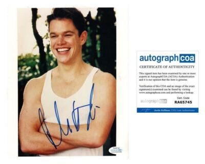 Matt Damon Autograph Signed 8x10 Photo Vintage Full Signature ACOA | eBay