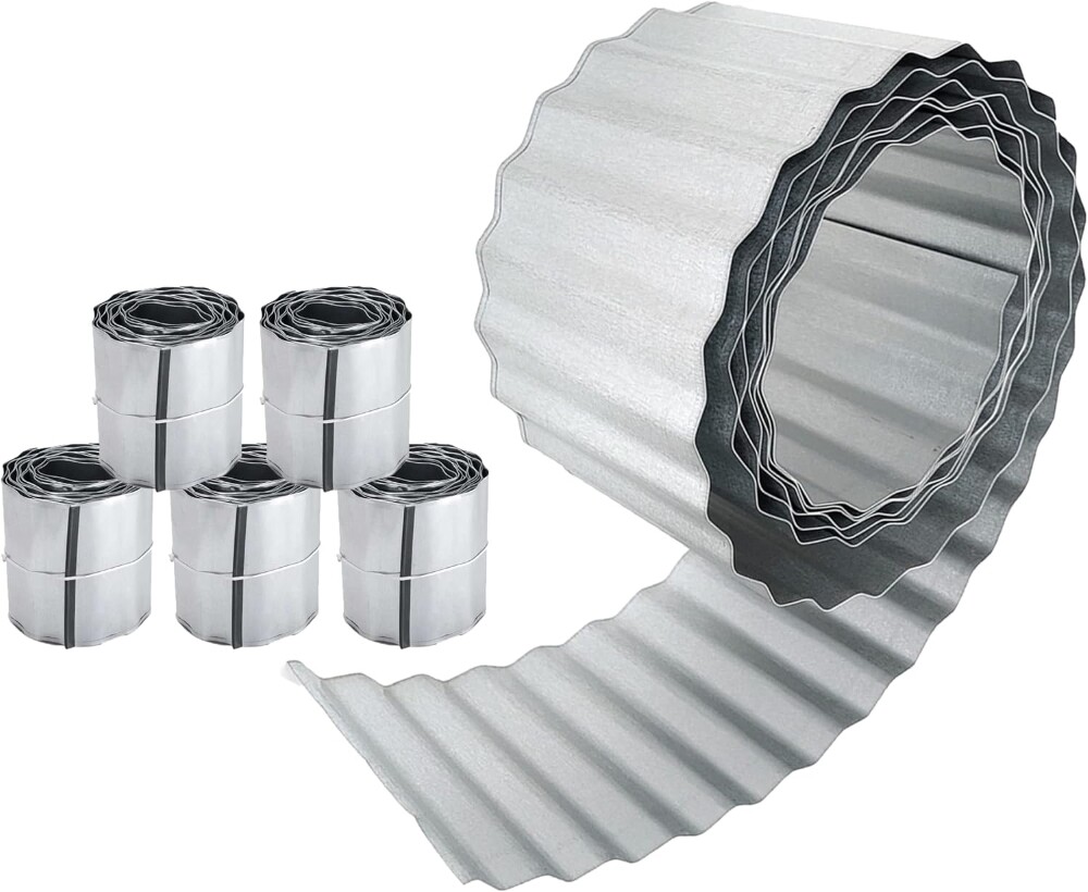Lacewing Galvanised Garden Edging Lawn Border Edge Wavy 5m Rolls Roll ...