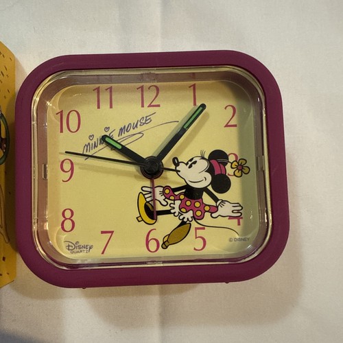 Minnie Mouse Clock. Pink. 3” X 3.5”. | eBay