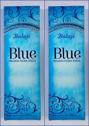 (50g x 2) Indian Balaji BLUE Natural Masala Hand Rolled Incense Sticks ...