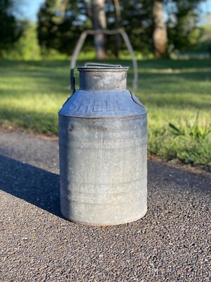 Vintage Shell 5 Gallon Liquid Rare Embossed Galvanized Oil Can & Lid ...