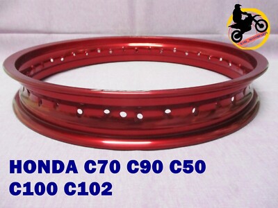 Fit Honda C50 C70 C90 C100 C102 Red Alumonium Wheel Rim *nan6125* | eBay
