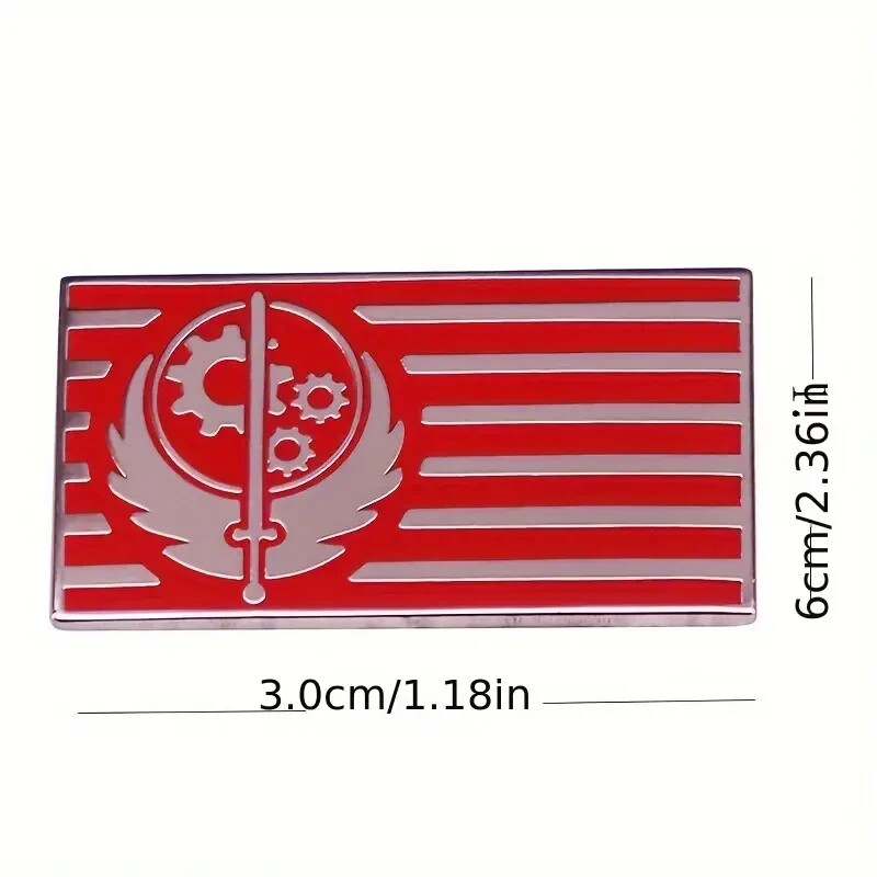 Fallout Brotherhood of Steel Enamel Pin Flag Hat Backpack Badge Brooch ...