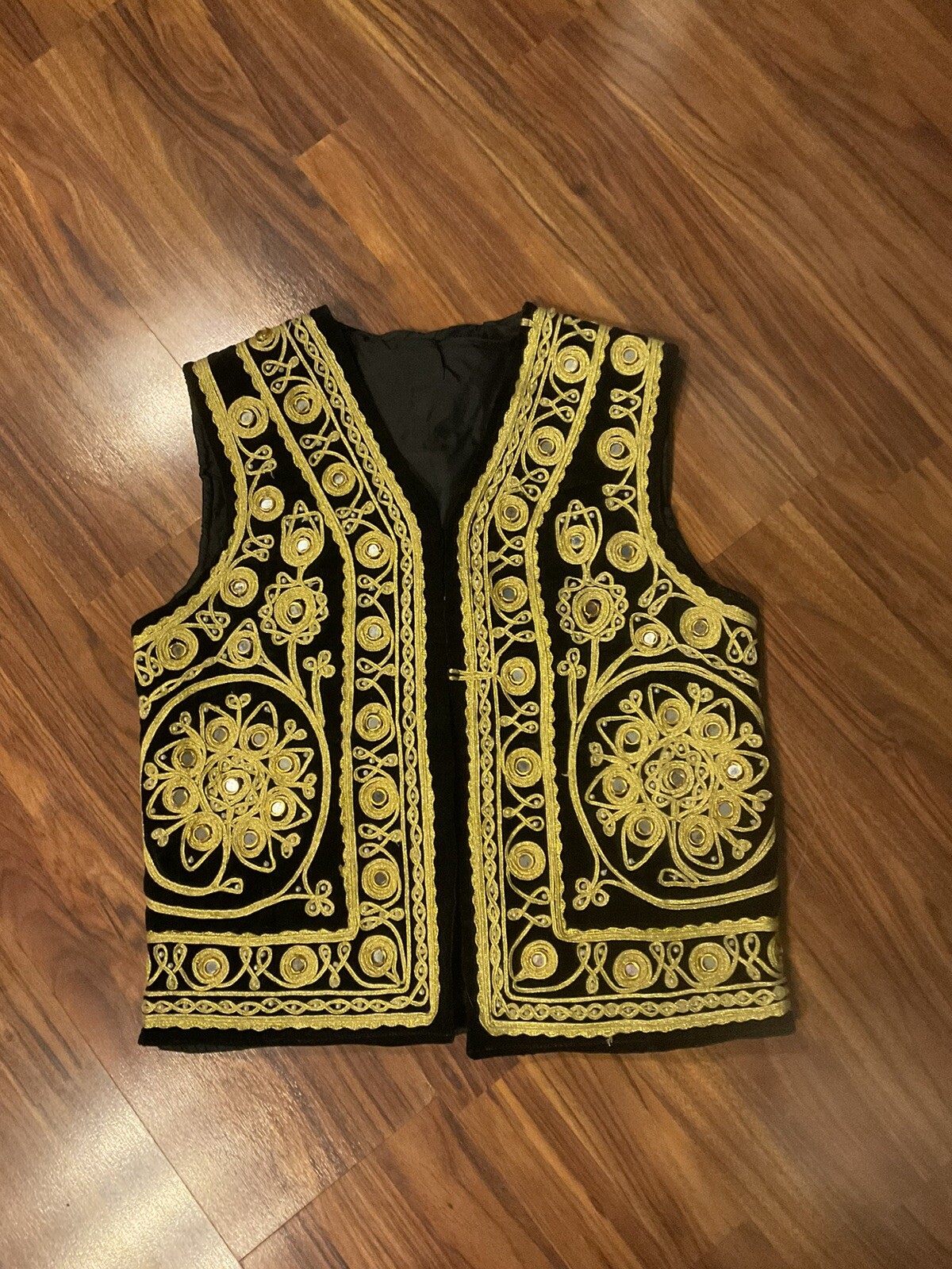 Heavily Embroidered Sewn Mexico Gold Thread Metal Acc… - Gem