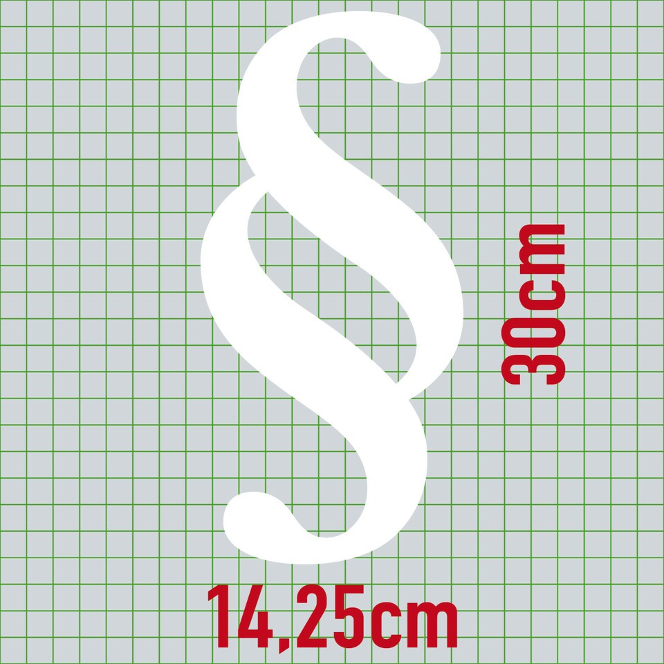 Paragraph White 30cm Characters Symbol Law Lawyer Office Sticker Tattoo ...