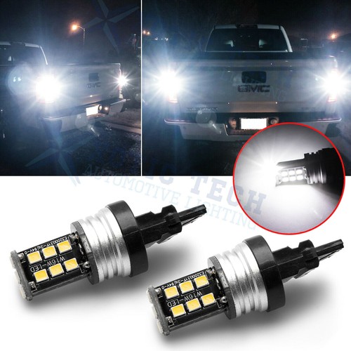 2x White 6000K LED Backup Reverse Light Bulbs For GMC Sierra 1500 2500 ...