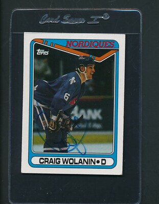 1990/91 Topps #40 Craig Wolanin Nordiques Signed Auto *B1713 | eBay