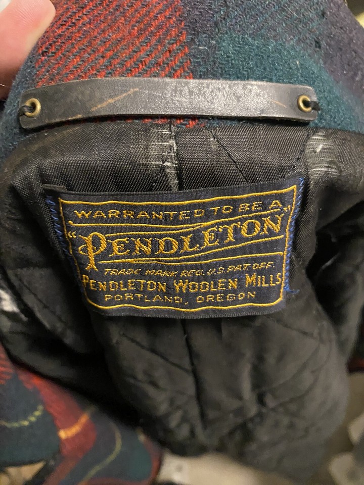 Vintage Pendleton Shadow Plaid Red Wool Blanket Coat USA ~ Mens XXL XXLG Jacket | eBay