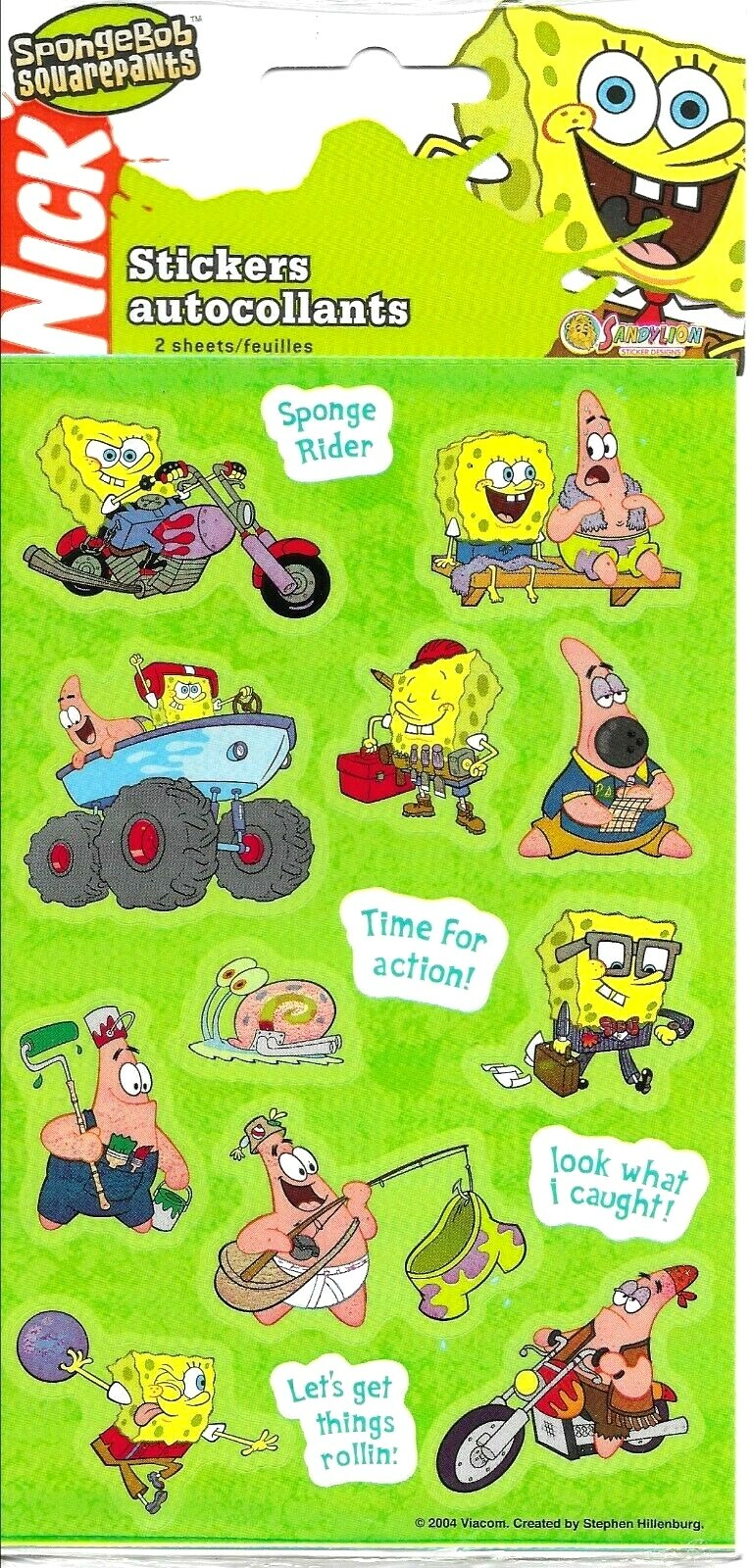 SPONGEBOB SQUARE PANTS Motorcycle Fishing Truck Patrick Nickelodeon TV ...