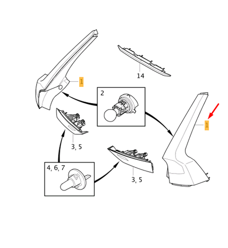 Feu arrière droit VOLVO V90 Cross Country MK2 32293879 NEUF ORIGINAL | eBay