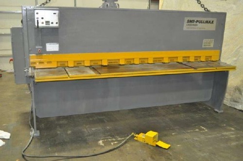 10′ x 5/16 Pullmax Hydraulic Shear 13 HOLD DOWNS 36″ FRONT OPERATED ...
