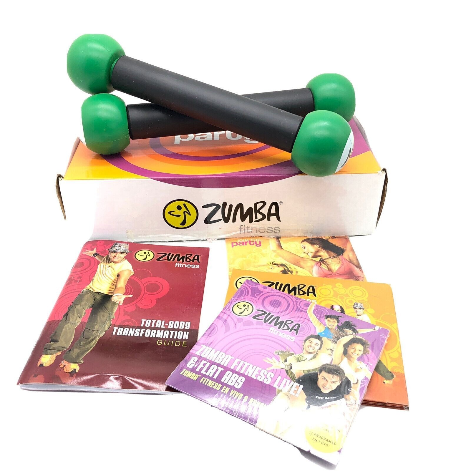 Zumba Fitness Total Body Transformation System DVDs & 1 Lb Toning ...