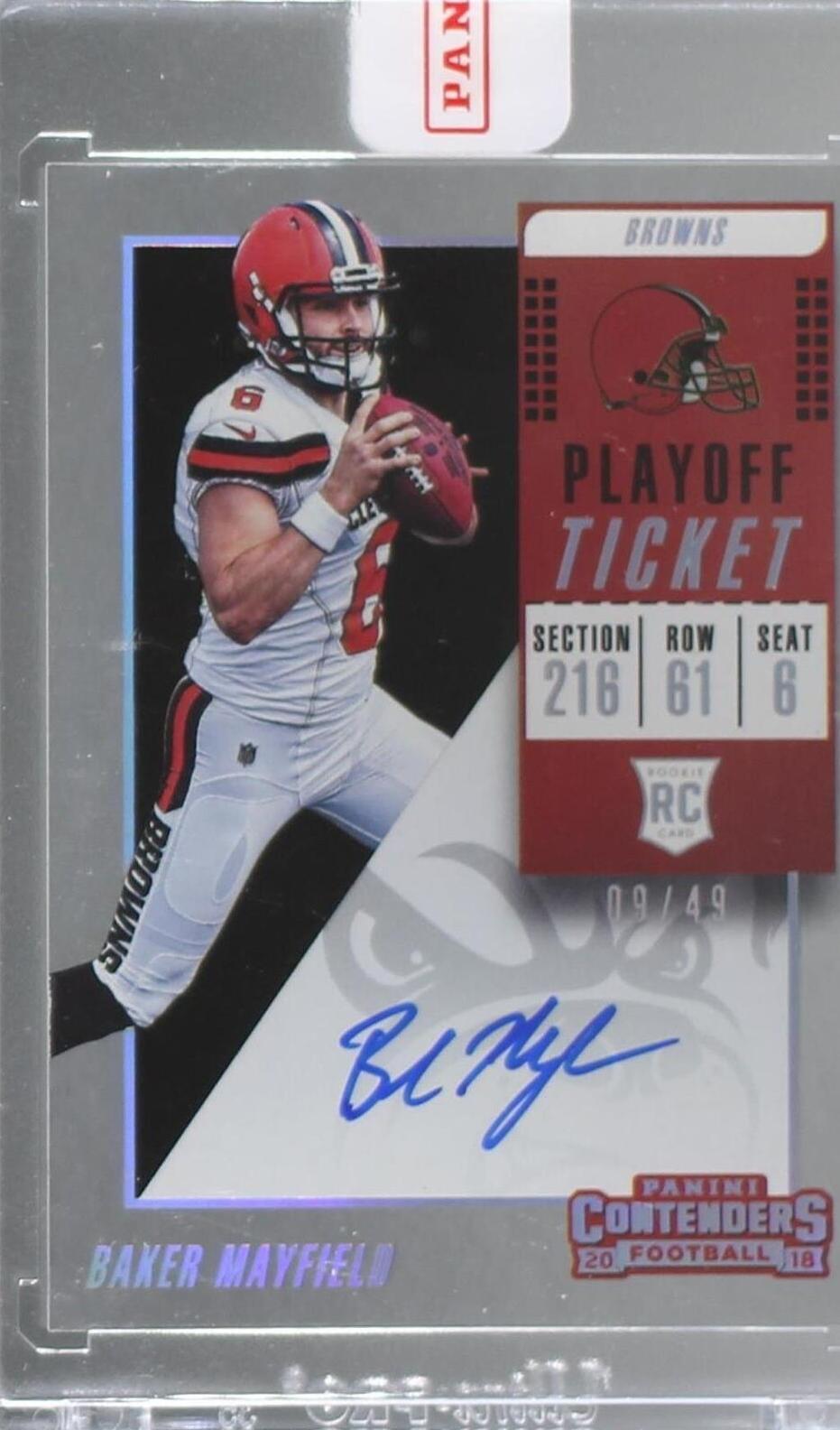 2018 Panini Contenders - Rookie Ticket RPS Variation Baker Mayfield ...