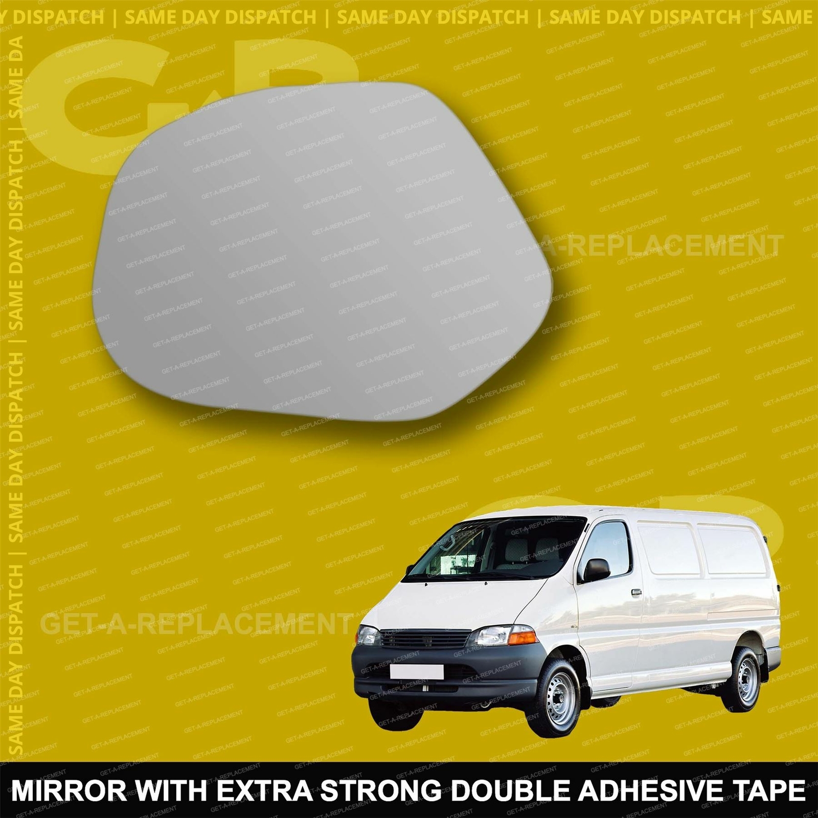 For Toyota Hiace wing mirror glass 95-04 Left Passenger side Spherical ...