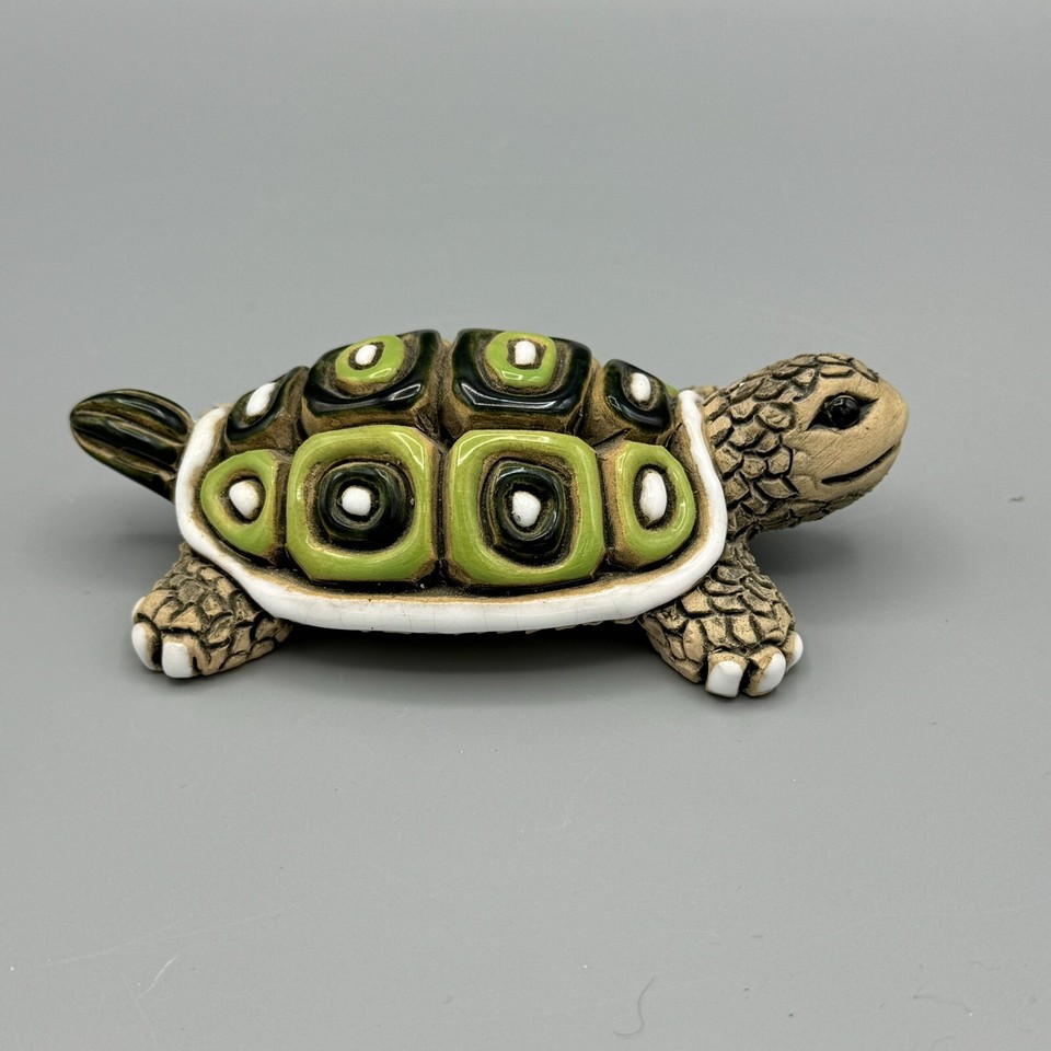 Vtg Artesania Rinconada Turtle Figurine Signed Uruguay Ceramic Glaze ...