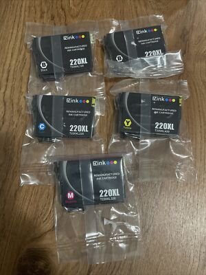 5 Pack Ink Cartridges 220XL for Epson WorkForce WF2750 XP-424 XP-420 XP ...