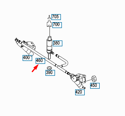 Mercedes-Benz Ml-class W164 Headlight Washer Pipe Hose A1648600092 2007 ...