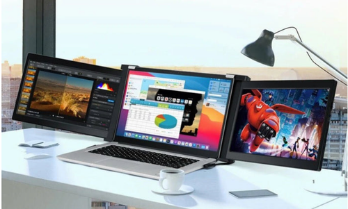 15 inch type-c Tri screen Laptop dual screen extender 1080p display EL ...