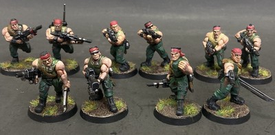 Warhammer 40K Army Catachan Jungle Fighters Astra Militarum Painted ...