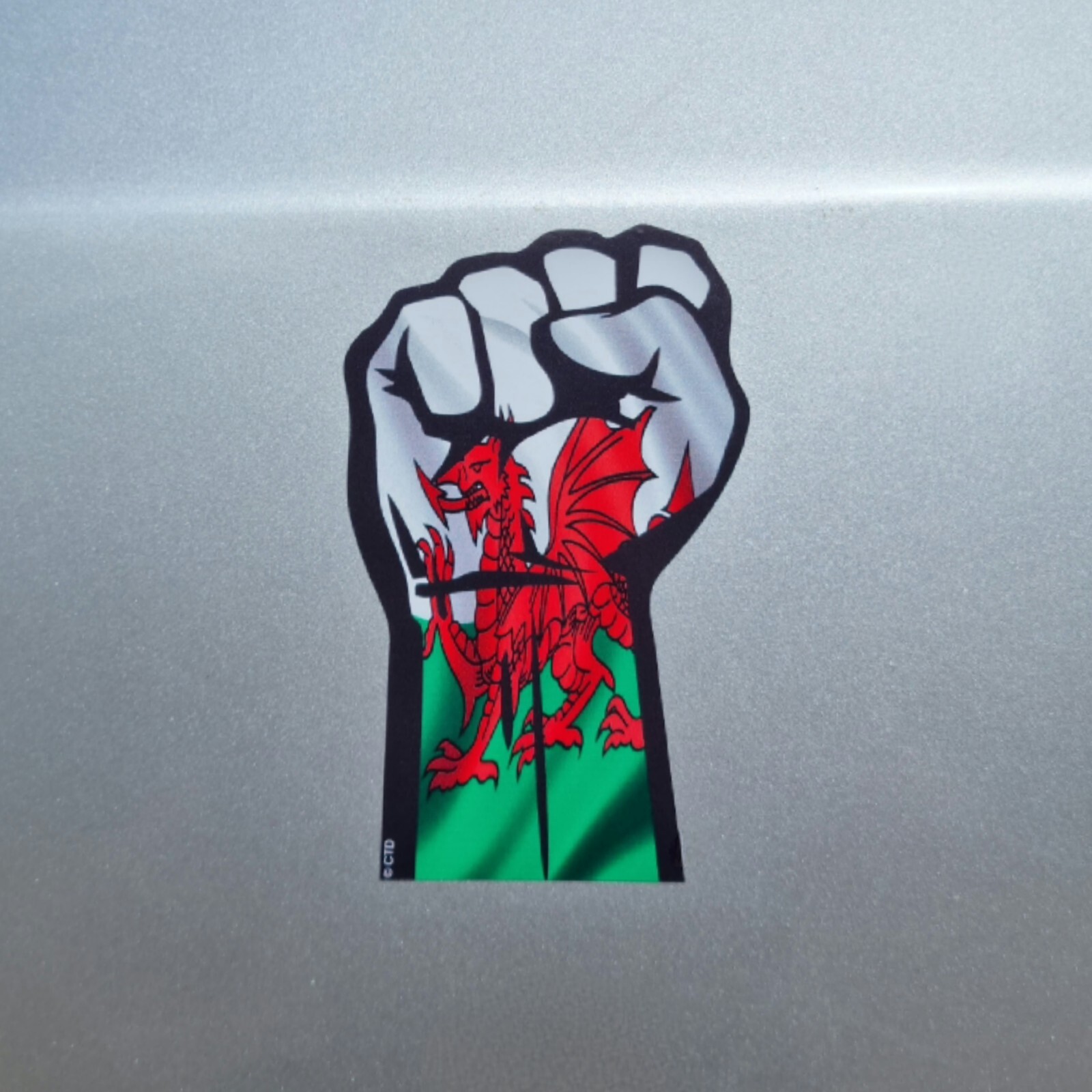 Wales Welsh Dragon Flag Solidarity Fist Vinyl Sticker Decal For Car Van ...