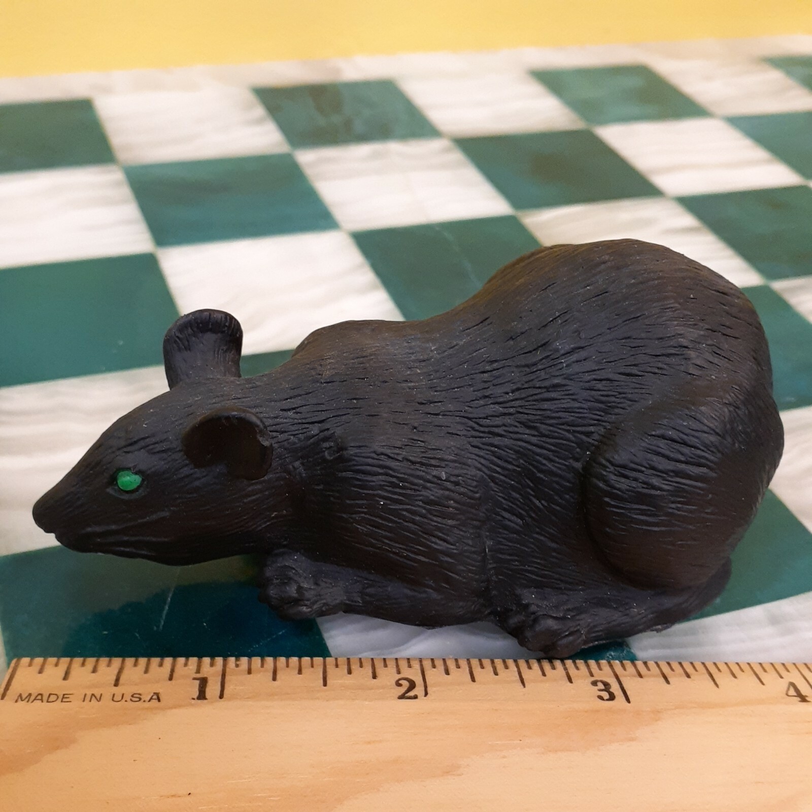 Toy Rat 4" Inch Black Plastic Pullback Friction Toy 1993 Toy State ...