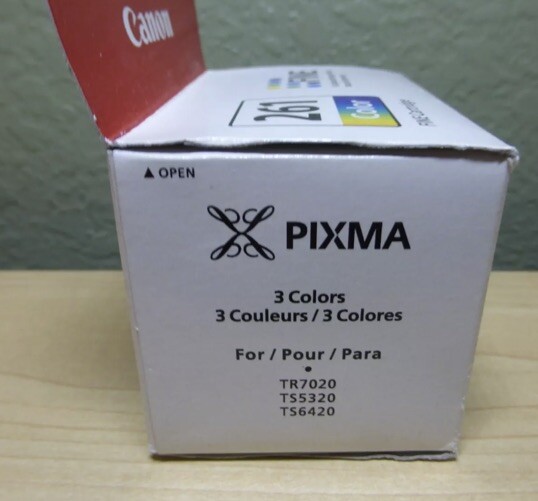 Genuine Canon Pixma 261 Tri Color Ink Cartridge CL-261 Brand New Sealed ...