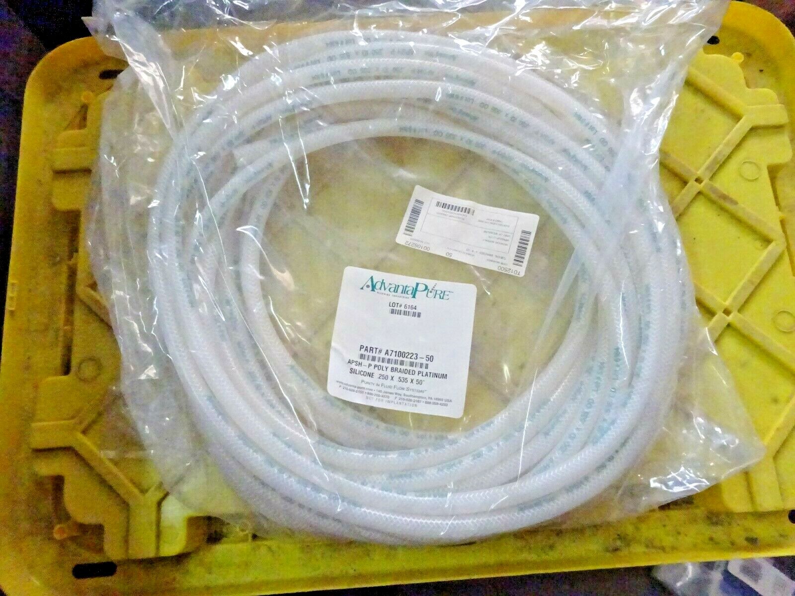 ADVANTAPURE A7100223-50 POLY BRAIDED SILICONE 0.25" ID X 0.535" OD X 50 ...