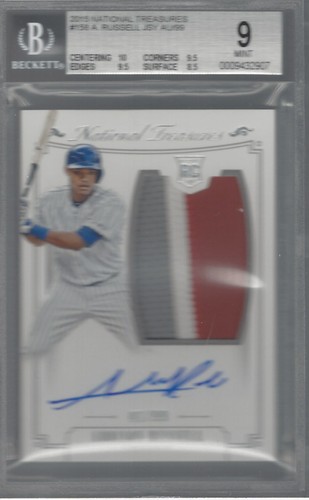 ADDISON RUSSELL 2015 NATIONAL TREASURES RC AUTOGRAPH RELIC 1/99 #158 ...