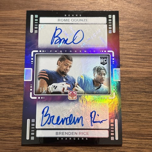 2024 Photogenic Rookie Photobomb Dual Auto Rome Odunze/Brenden Rice /49 ...