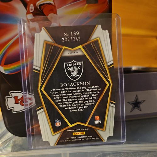 2021 NFL Select BO JACKSON Premier Level Orange Die Cut #’d /249 SSP | eBay