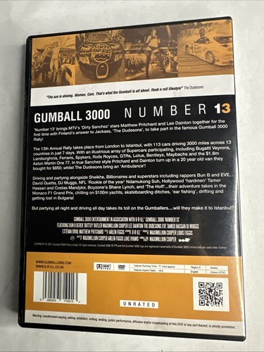 Gumball 3000 Number 13 DVD New Rally Car MTV Lee Dainton Matthew ...