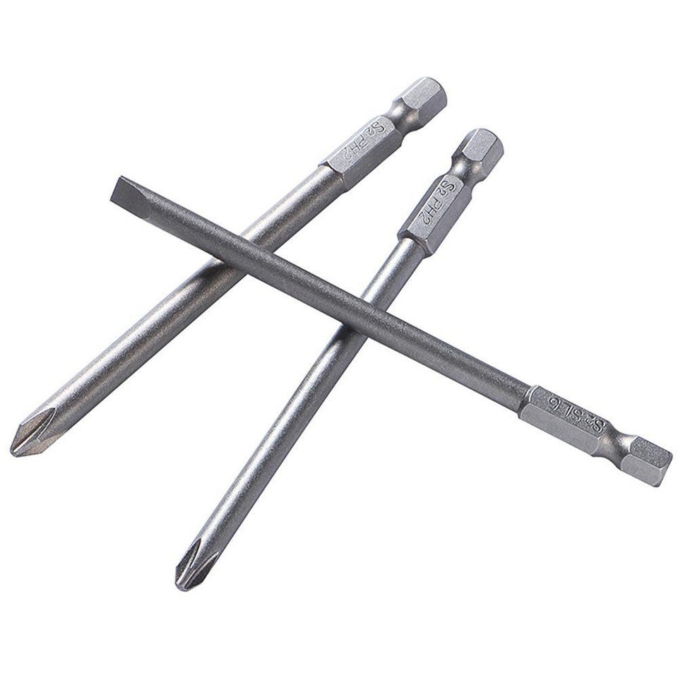 10pcs/set Screwdriver Bit Set High Hardness 100mm Straight Cross ...