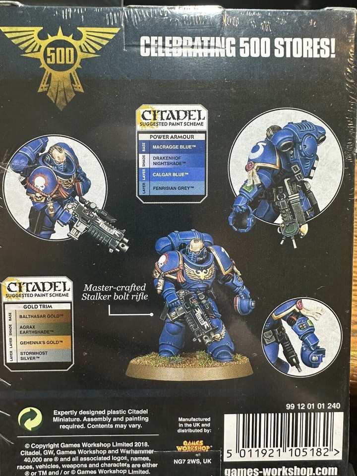 Warhammer 40k Primaris Space Marine Lieutenant 500th Store-Sealed OBO ...