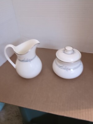 Royal Doulton Allegro Bone China Cream & Sugar Set England | eBay