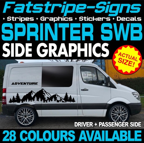 to fit MERCEDES SPRINTER SWB STICKERS GRAPHICS DECALS CAMPER VAN ...