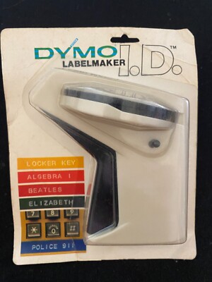 Vintage Dymo Labelmaker I.D. 2001-01 White | eBay