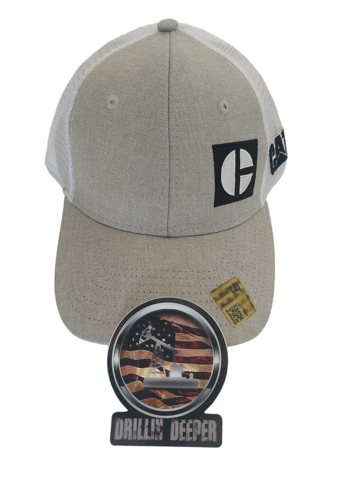 Caterpillar Block C Equip Grey/Whitel Mesh Snapback Cap/Hat P141 | eBay