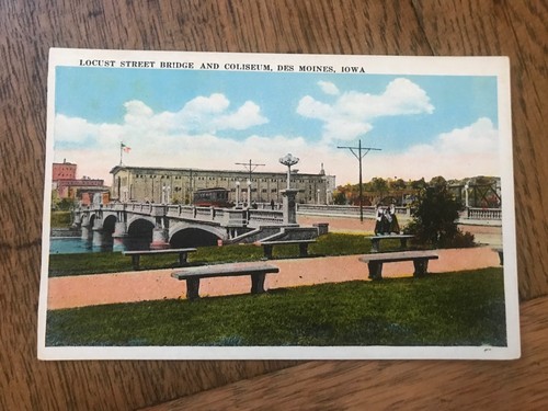 Locust Street Bridge and Coliseum Des Moines Iowa Postcard | eBay