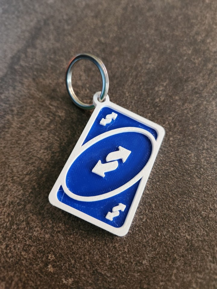 Uno Reverse Card Keychain, Card Game Keychain, Uno, Dos, Reverse Card ...