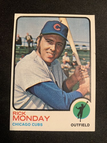 1973 Topps Baseball Card #44 Rick Monday Chicago Cubs VgEx Crease Free ...