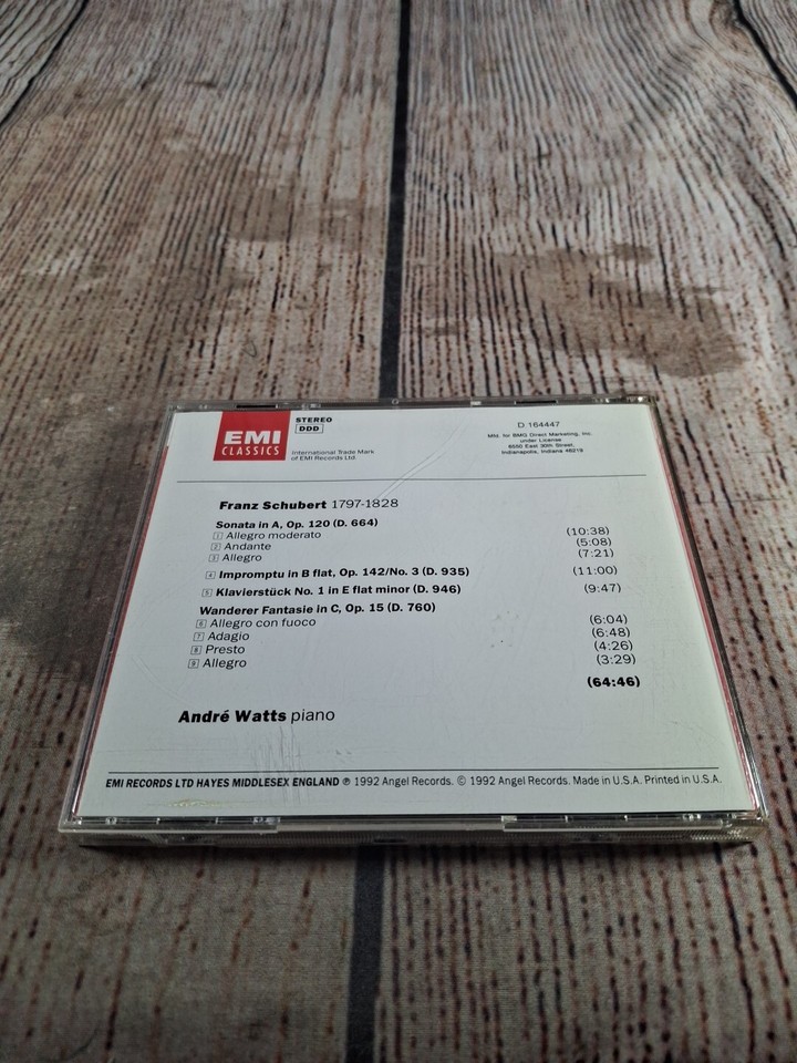 The Schubert Recital By Andre Watts (CD) | eBay