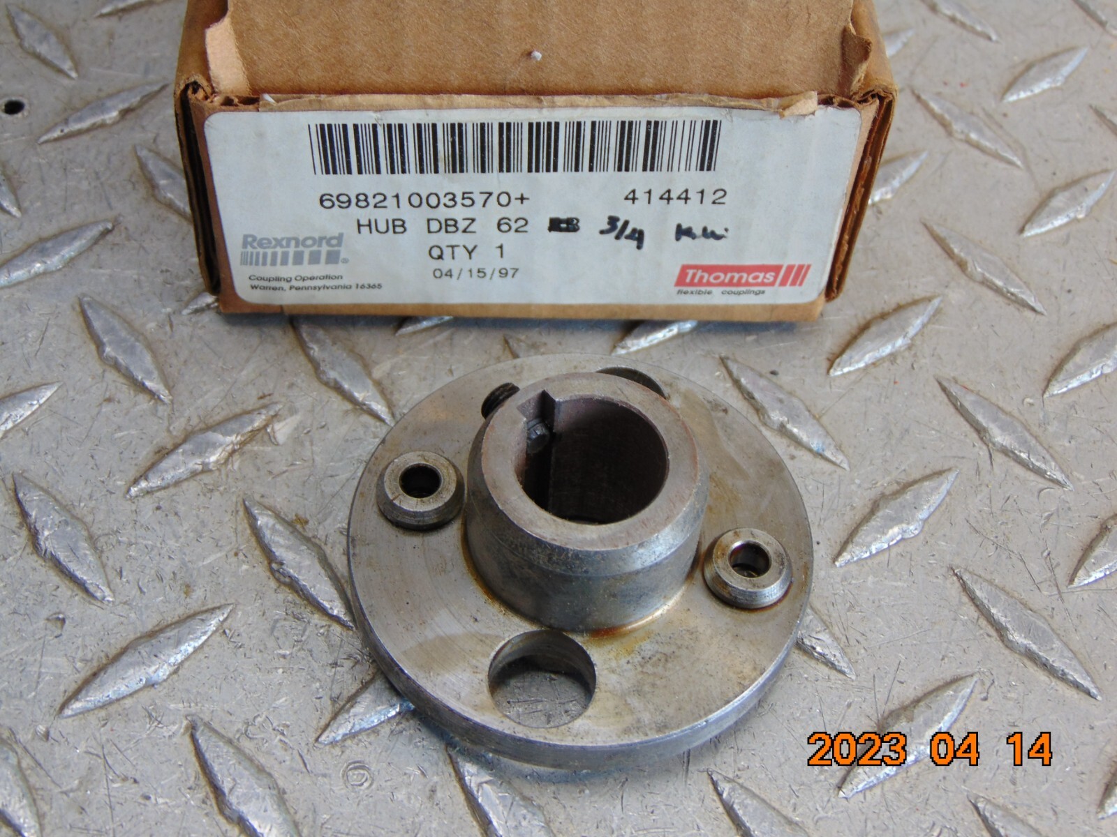 REXNORD 414412 HUB DBZ 62 DISC COUPLING HUB | eBay
