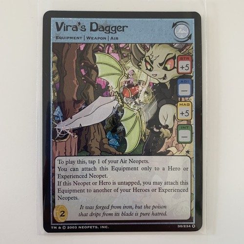 Vira’s Dagger 30/234 Neopets Trading Card HOLO FOIL 2003 | eBay