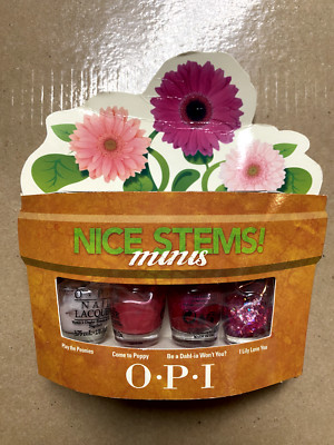 OPI Mini Nail Lacquer Nice Stems 4 piece S10 S20 S40 S60 | eBay